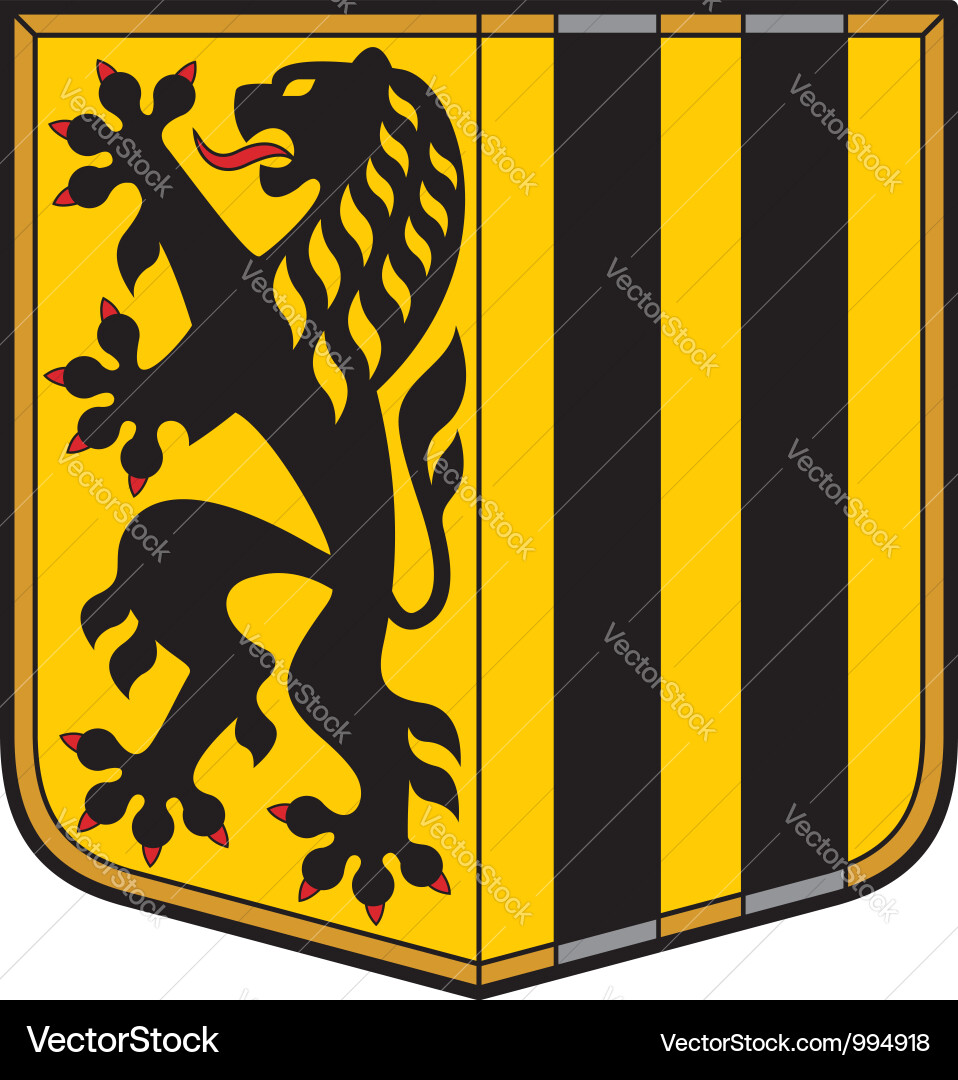 Dresden coat of arms Royalty Free Vector Image