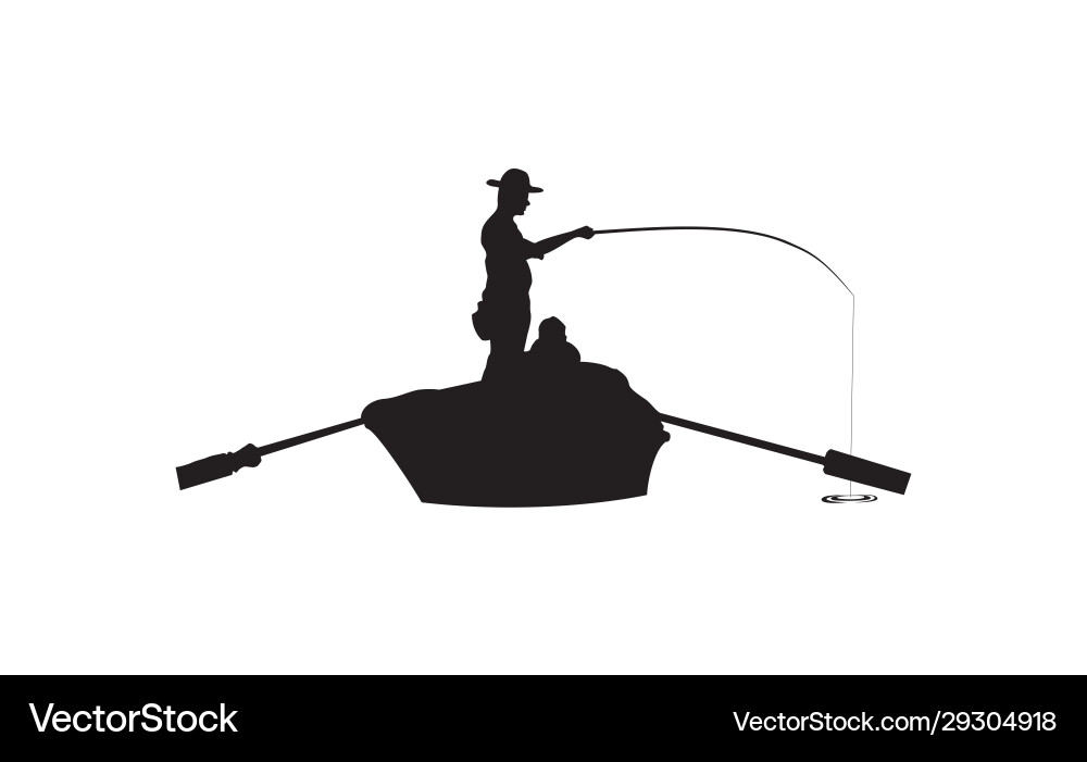 Fisherman fishing Royalty Free Vector Image - VectorStock