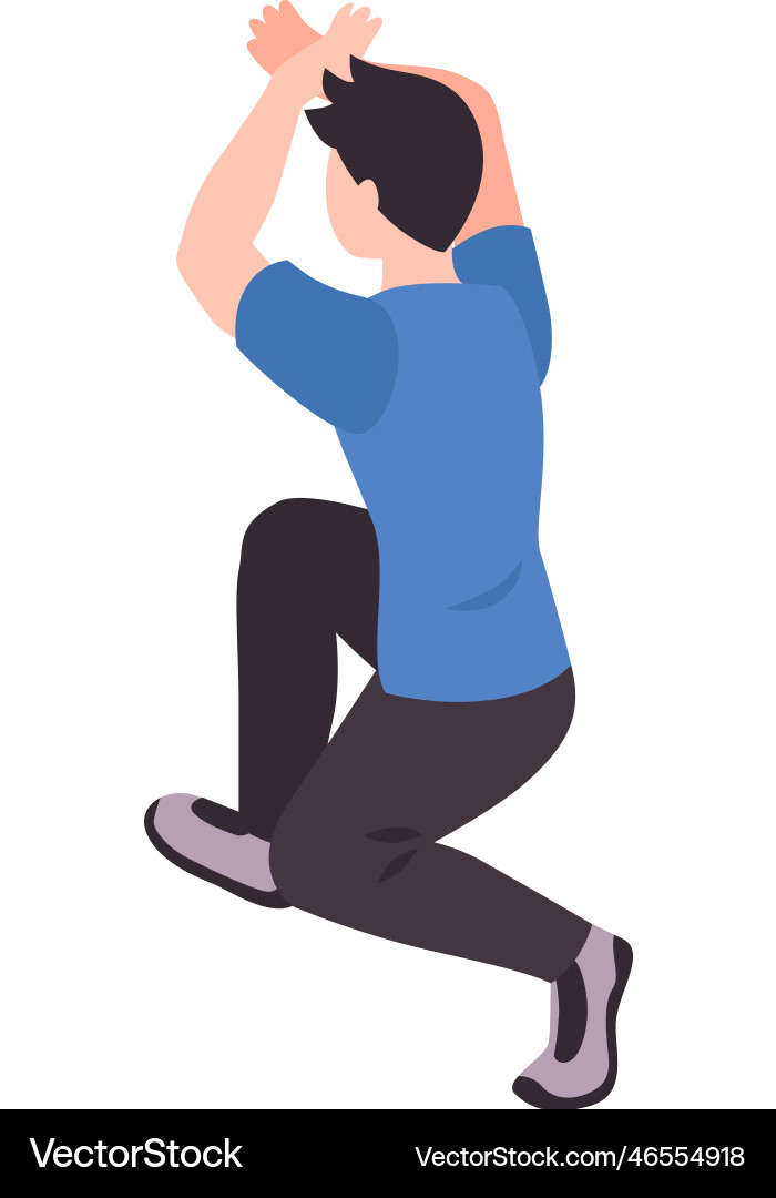 Isometric Man Exercise Figure Royalty Free Vector Image
