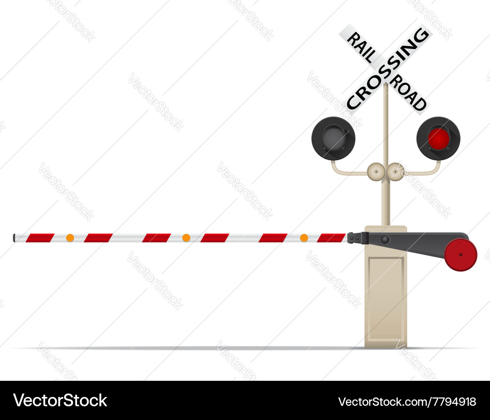Railroad Crossing Signal Royalty Free Vector Image