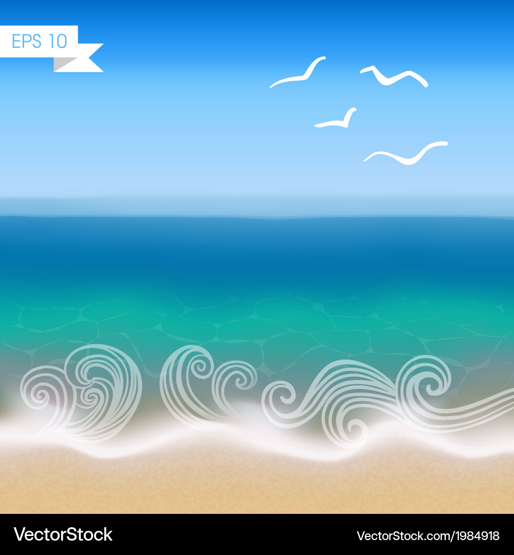 Seaside view background Royalty Free Vector Image