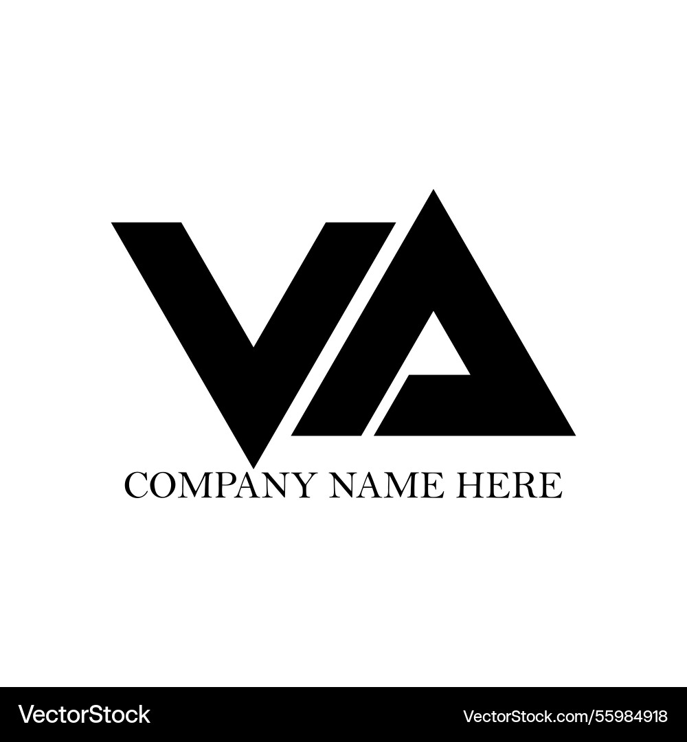 Va logo design Royalty Free Vector Image - VectorStock