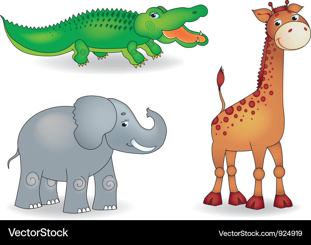 African animals Royalty Free Vector Image - VectorStock