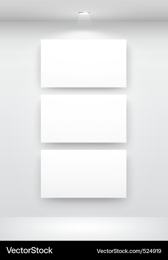 Gallery interior with empty Royalty Free Vector Image