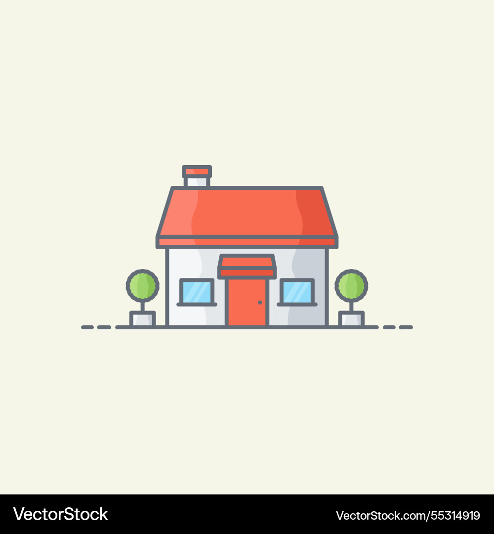 House building Royalty Free Vector Image - VectorStock