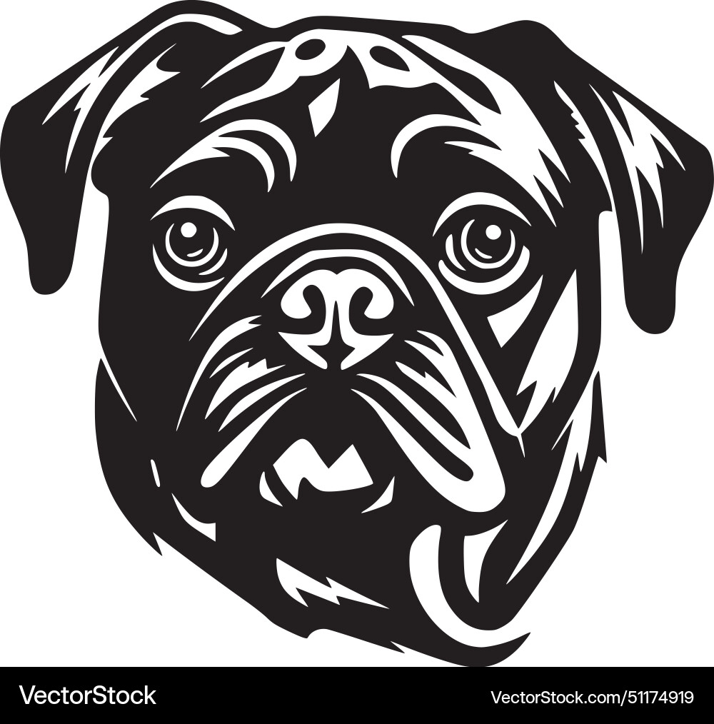 Pug - high quality logo ideal for t-shirt Vector Image