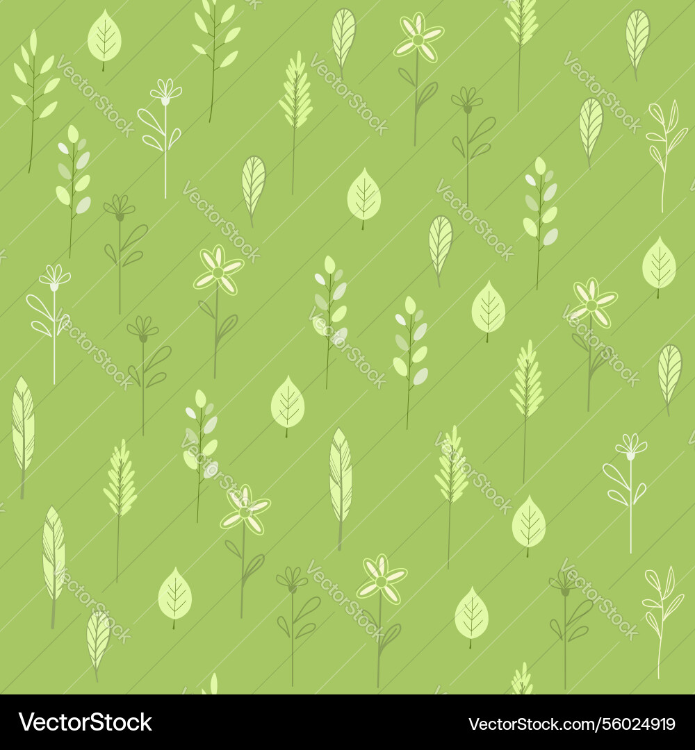 Seamless wallpaper green pattern Royalty Free Vector Image