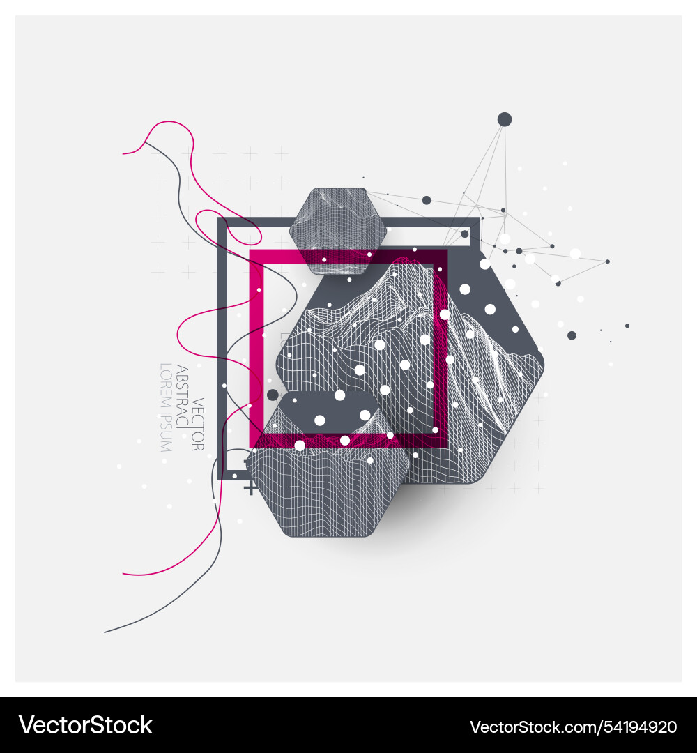 Abstract art wireframe background modern science Vector Image