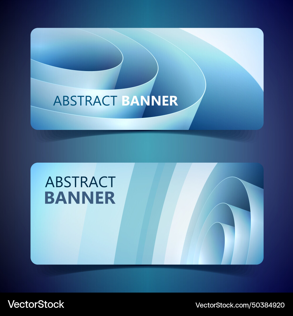 Abstract light horizontal banners Royalty Free Vector Image