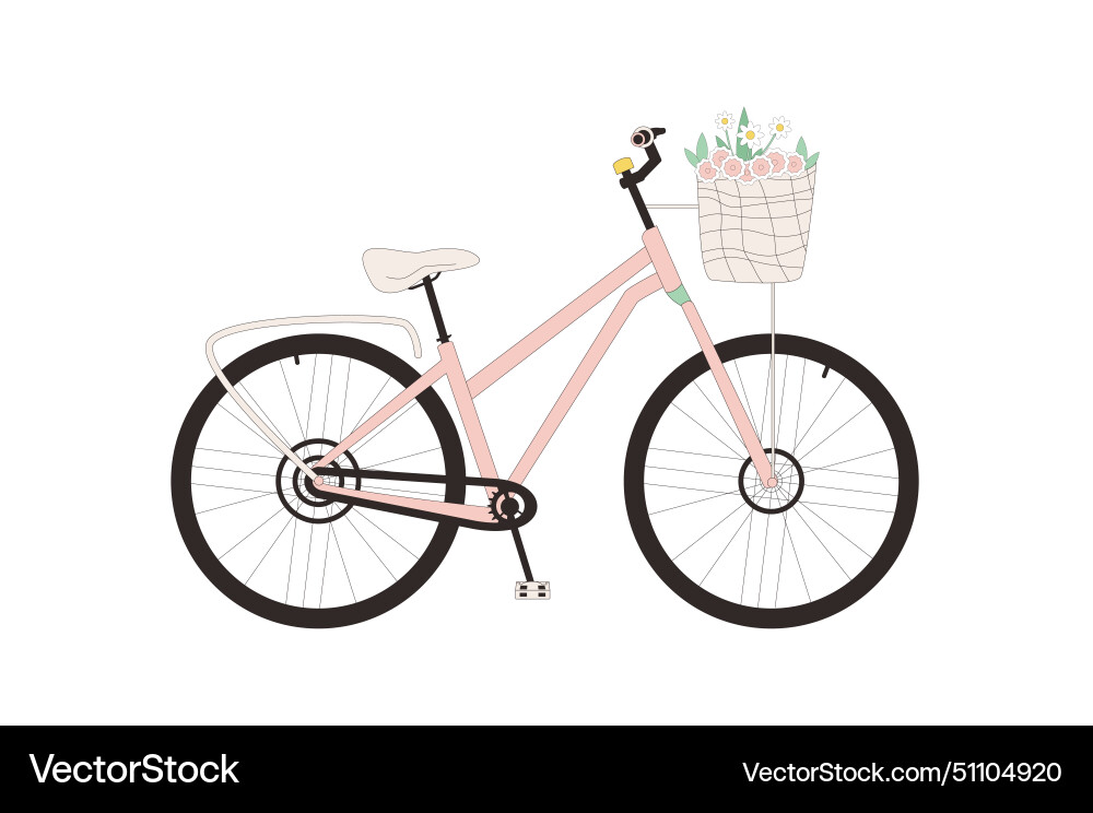 Bicycle isolated on white background city urban Vector Image