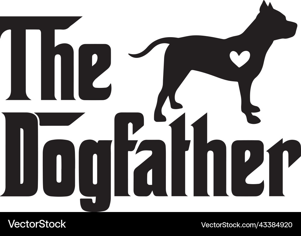 Dogfather pitbull 5 Royalty Free Vector Image - VectorStock