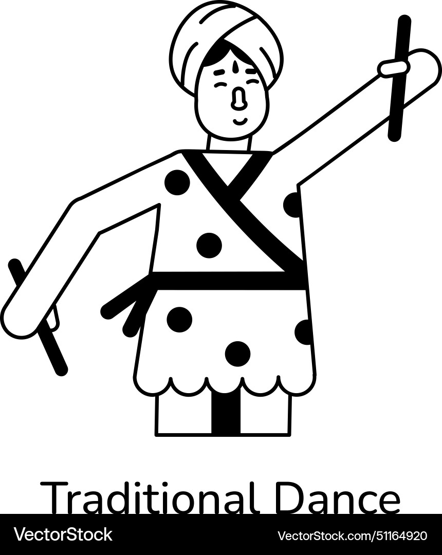 Traditional dance Royalty Free Vector Image - VectorStock