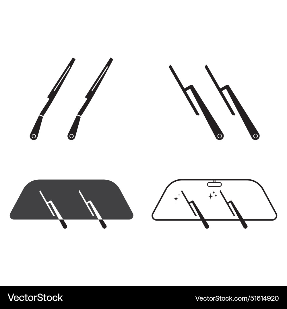 Windscreen wiper design Royalty Free Vector Image
