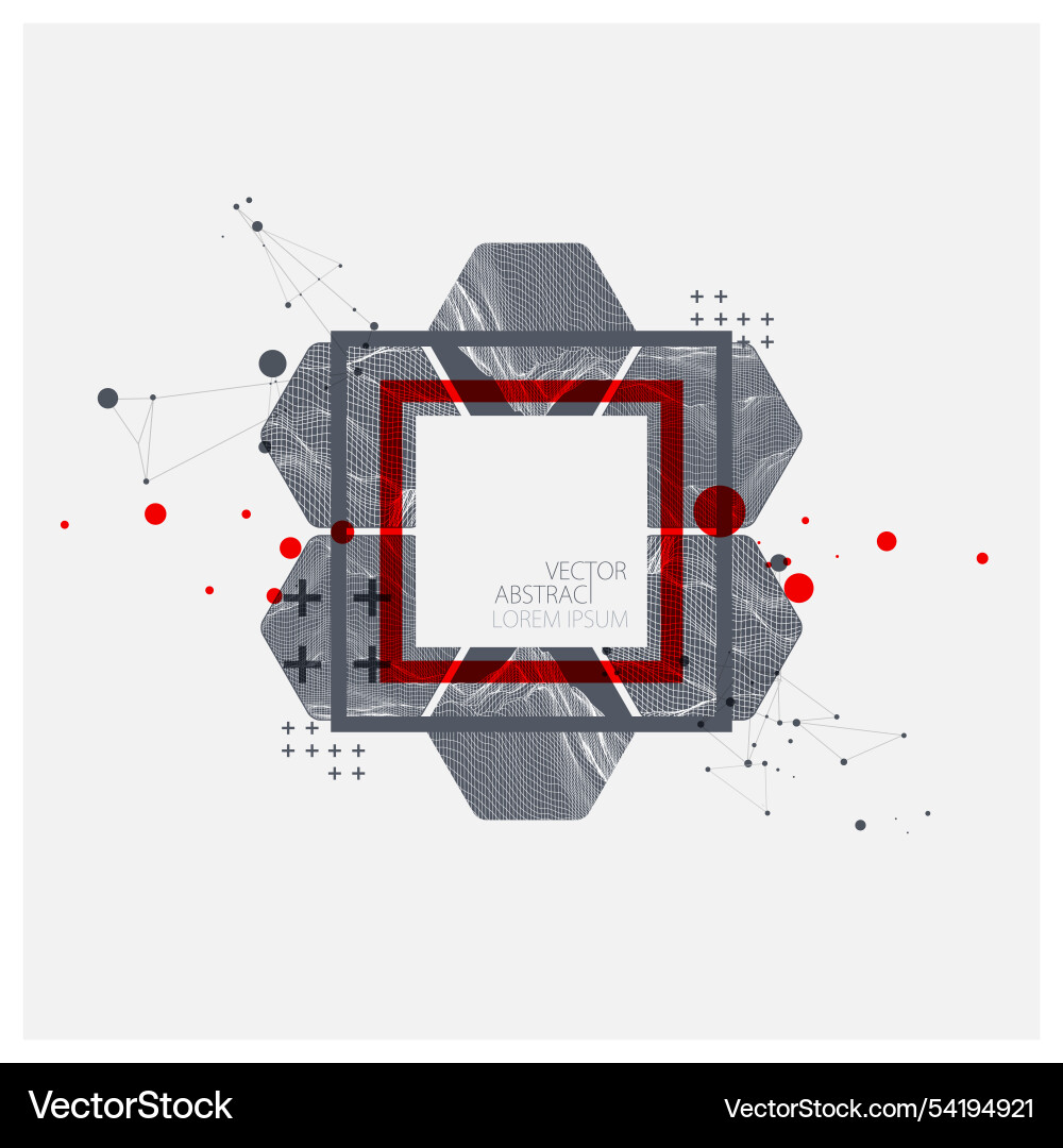 Abstract art wireframe background modern science Vector Image
