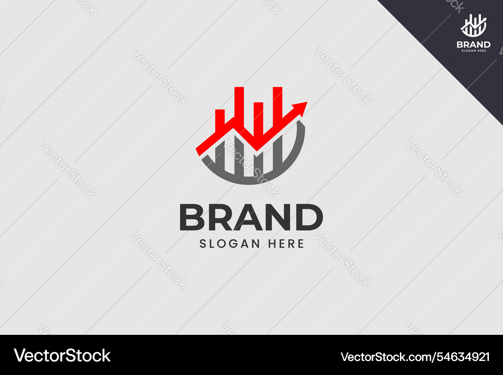 Chart logo perfect for business related Royalty Free Vector
