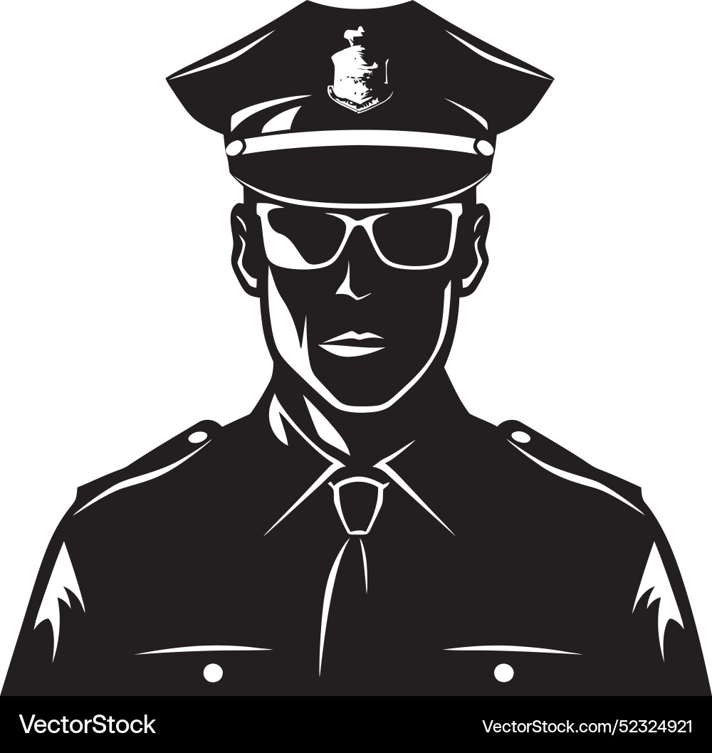 City lights defender dynamic noir cop and honor Vector Image