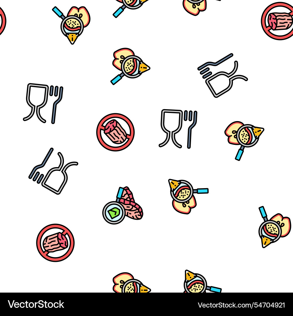 Food safety hygiene inspection seamless pattern Vector Image