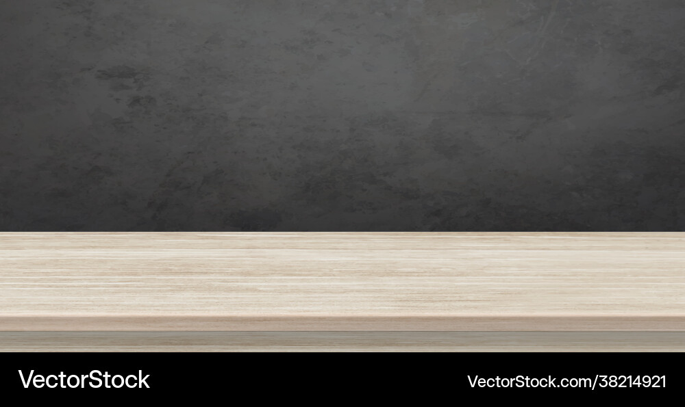 Large table top made solid light wood dark Vector Image