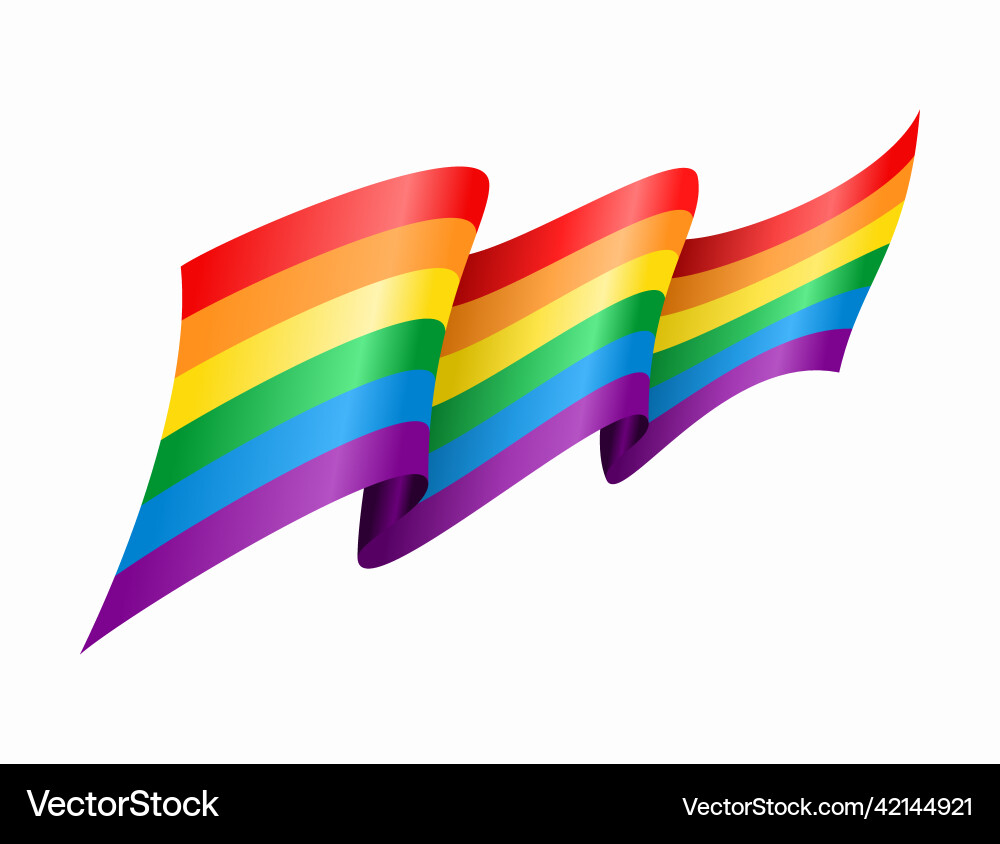 Lgbt pride flag wavy abstract background Vector Image