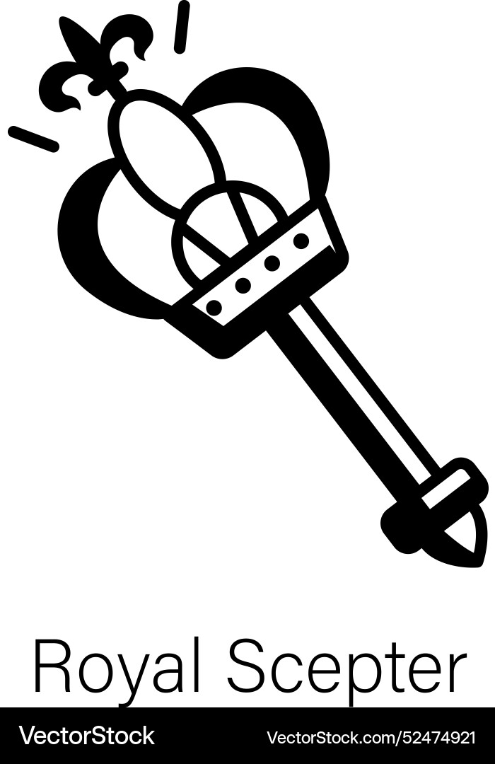 Royal scepter Royalty Free Vector Image - VectorStock