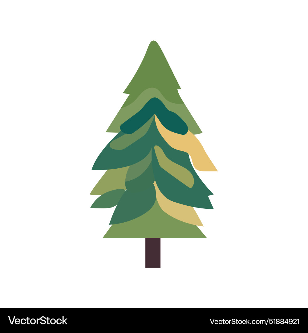 Spruce tree icon image cartoon pine Royalty Free Vector