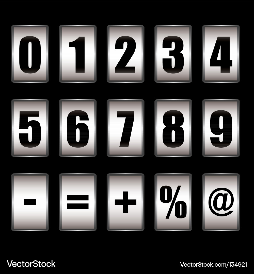 Ticker counter Royalty Free Vector Image - VectorStock