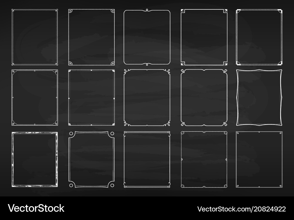 Chalkboard Frame Set Royalty Free Vector Image