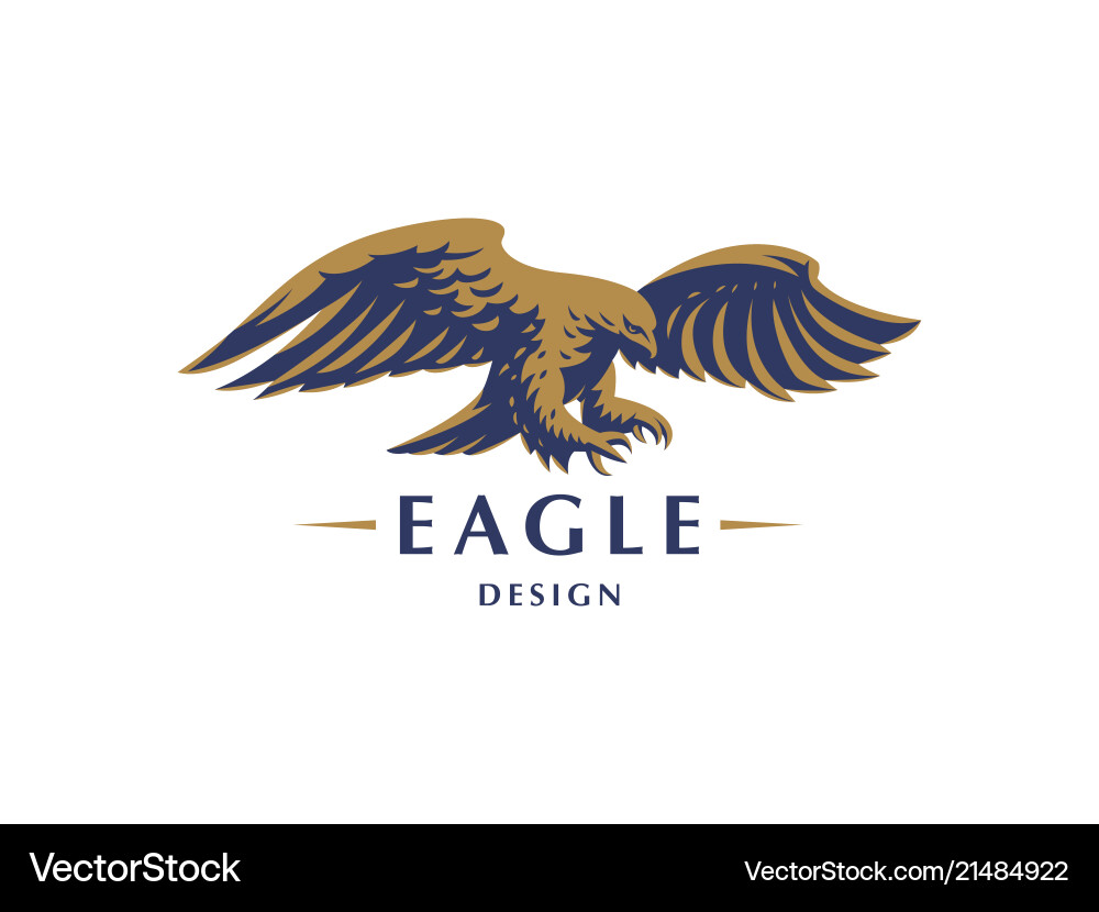 Flying eagle Royalty Free Vector Image - VectorStock