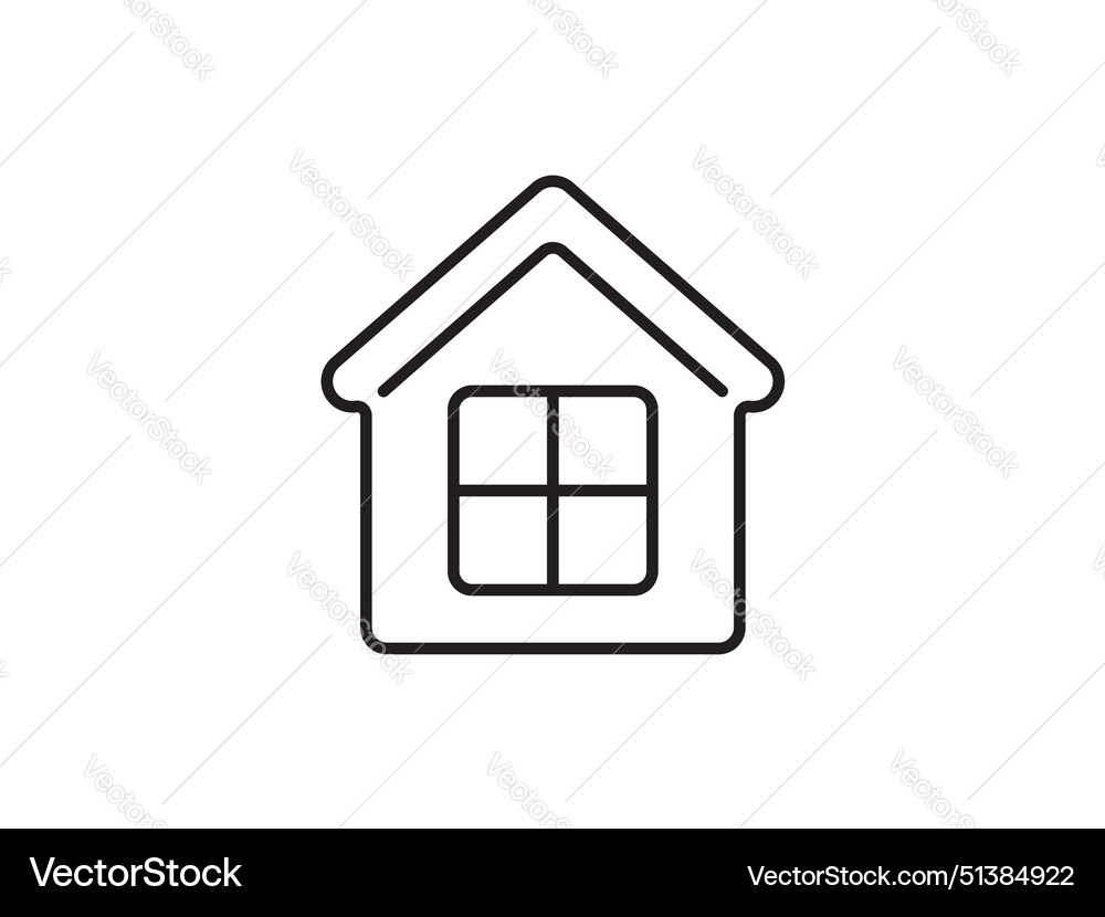 Icon a house representation isolated against Vector Image