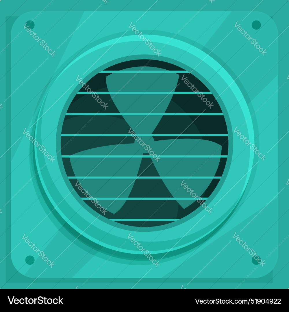 Round ventilator with rotating fan providing fresh