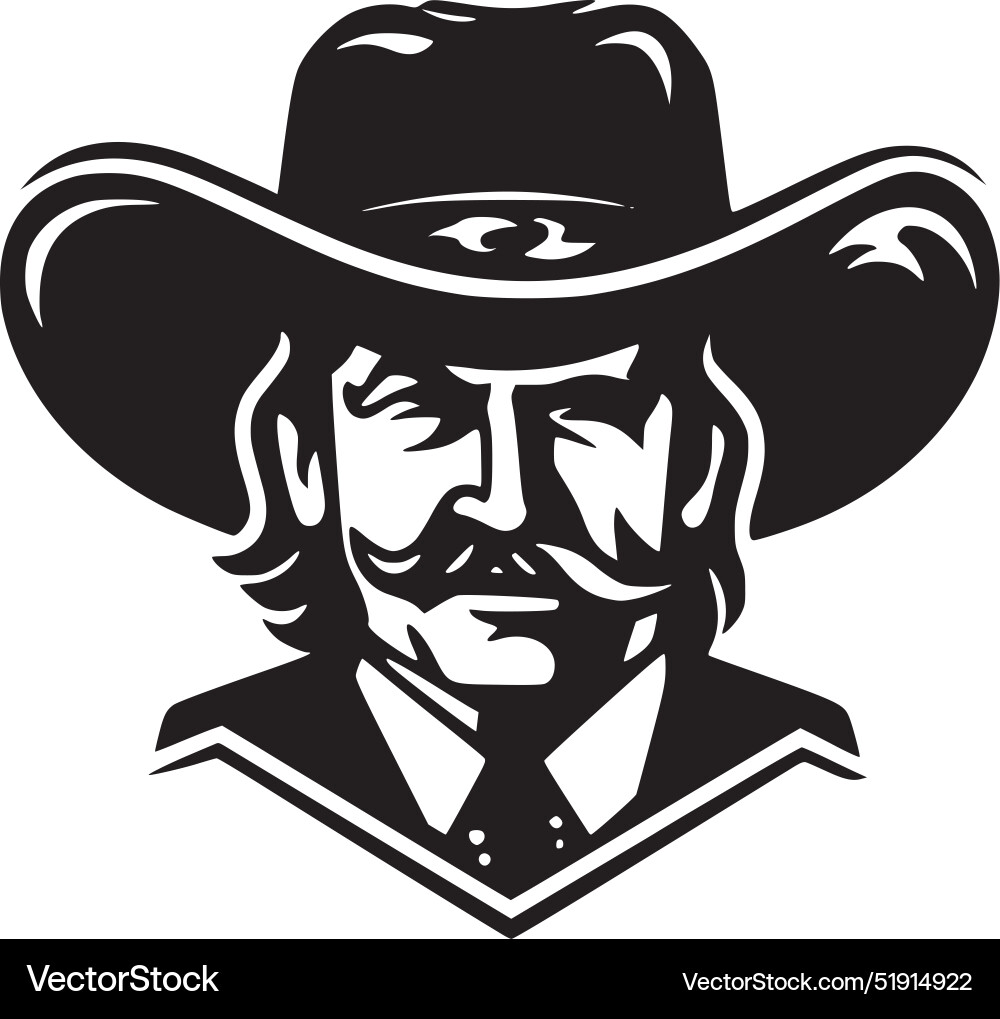 Western - black and white isolated icon Royalty Free Vector