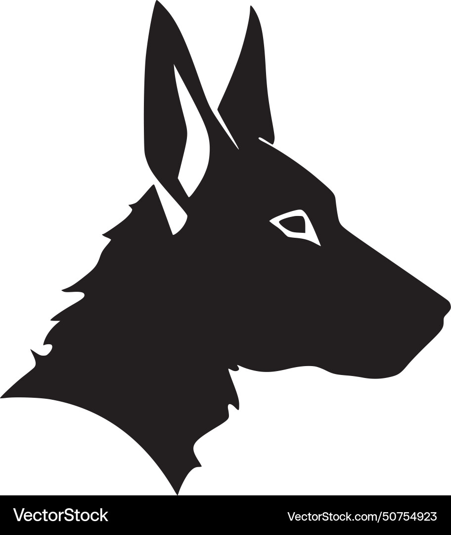 Australian kelpie - minimalist and flat logo Vector Image