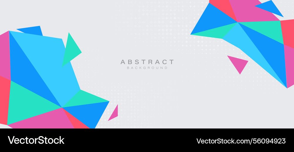 Colorful abstract geometric polygon background Vector Image
