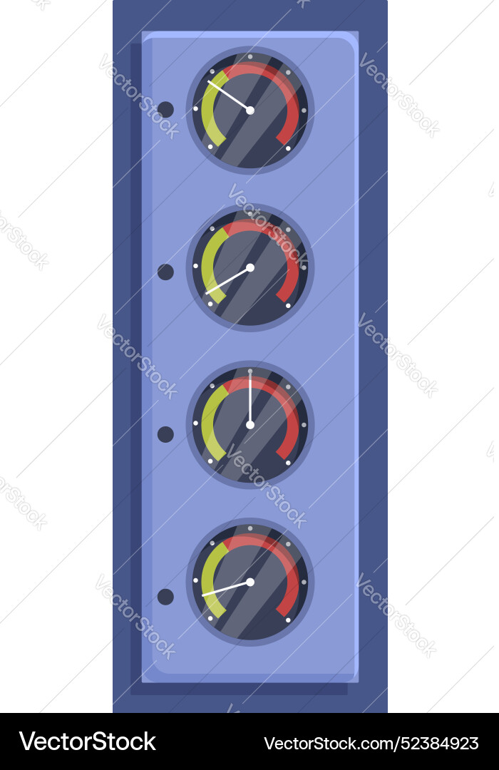 Control panel showing key performance indicators Vector Image
