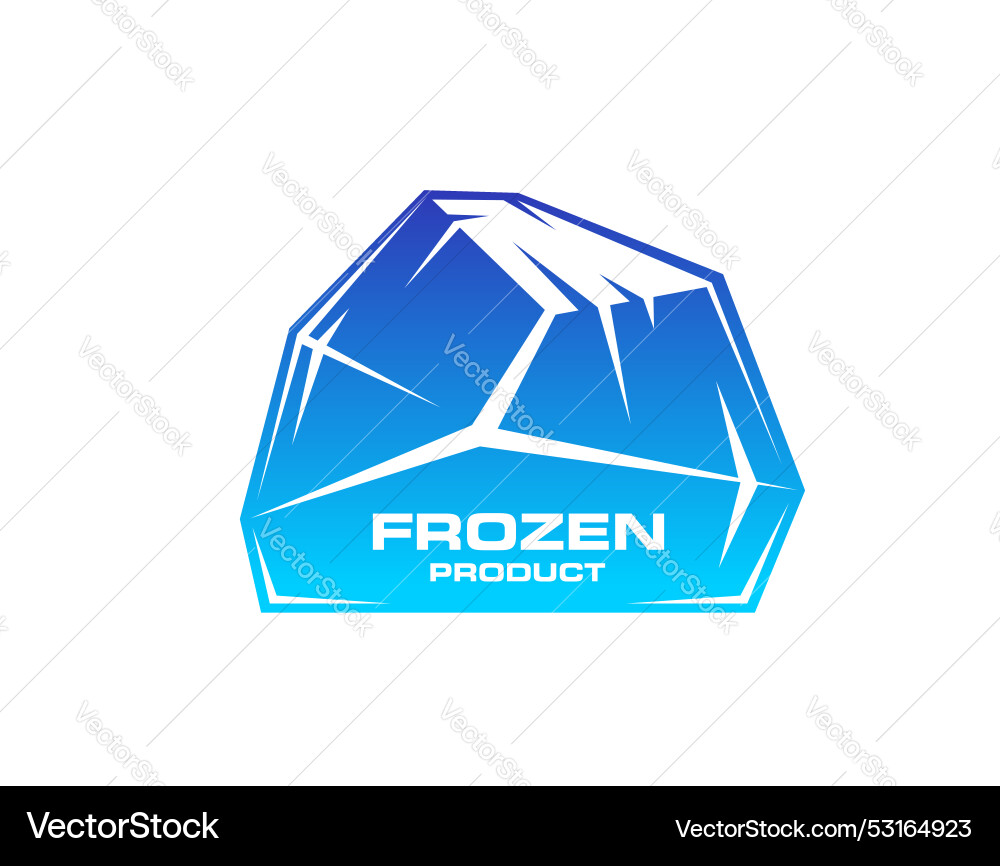 Frozen product icon abstract iceberg emblem Vector Image