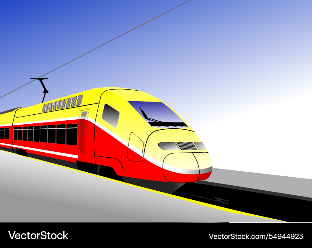 Modern speed bullet train fast suburban subway – Royalty-Free Vector ...