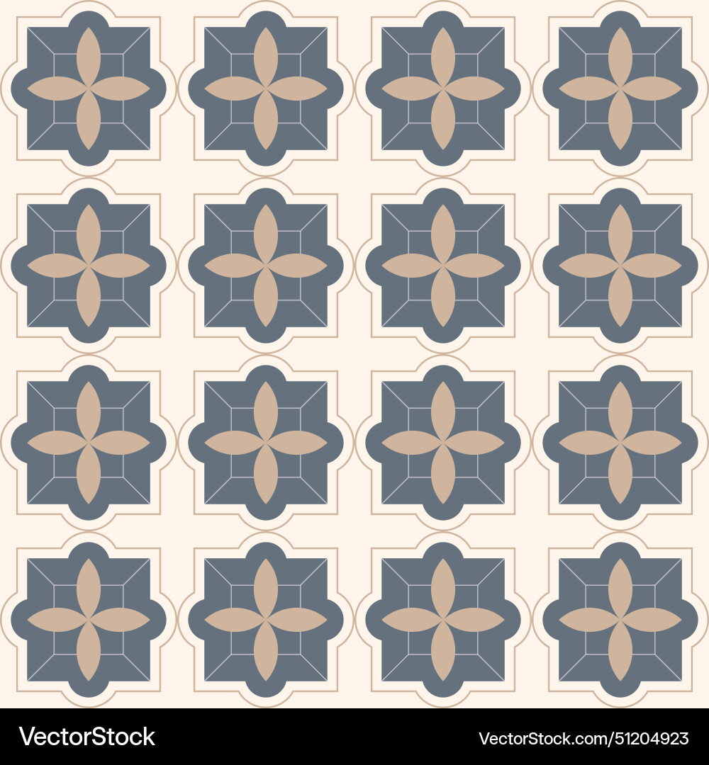 Seamless beige ornamental pattern - tile Vector Image