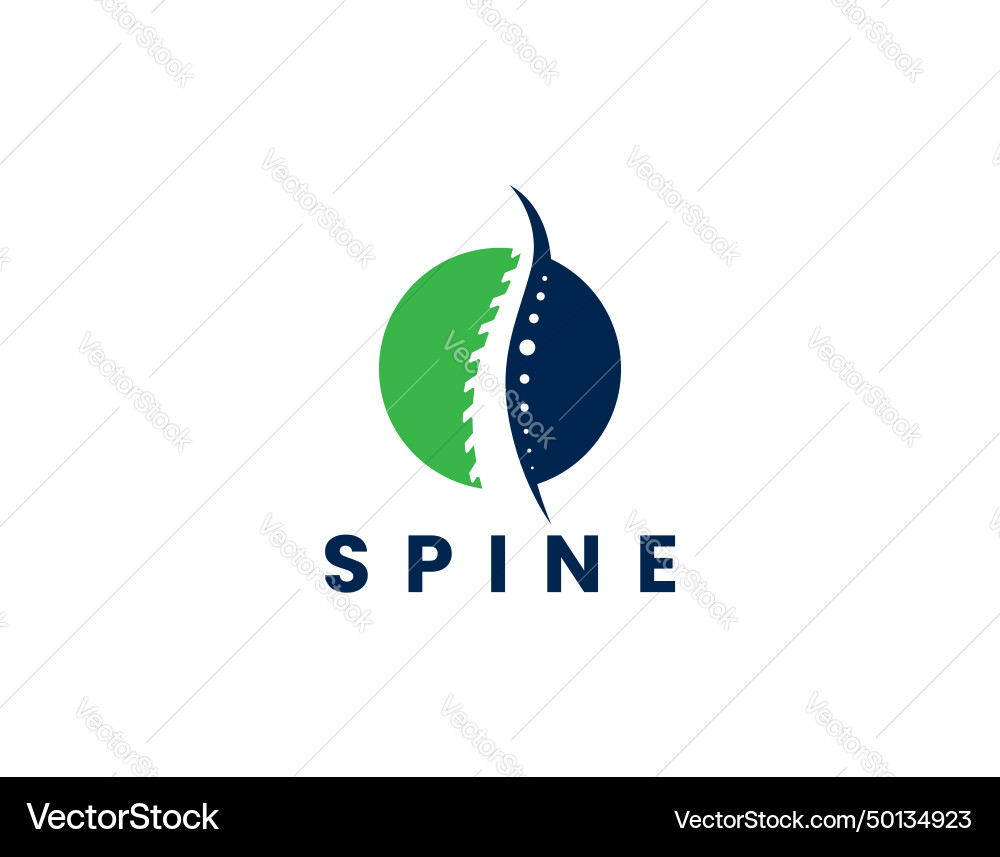 Simple spine medical logo design template Vector Image