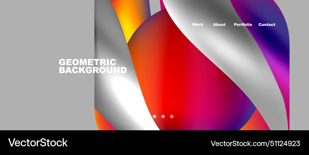 Vibrant geometric background with a sphere Vector Image