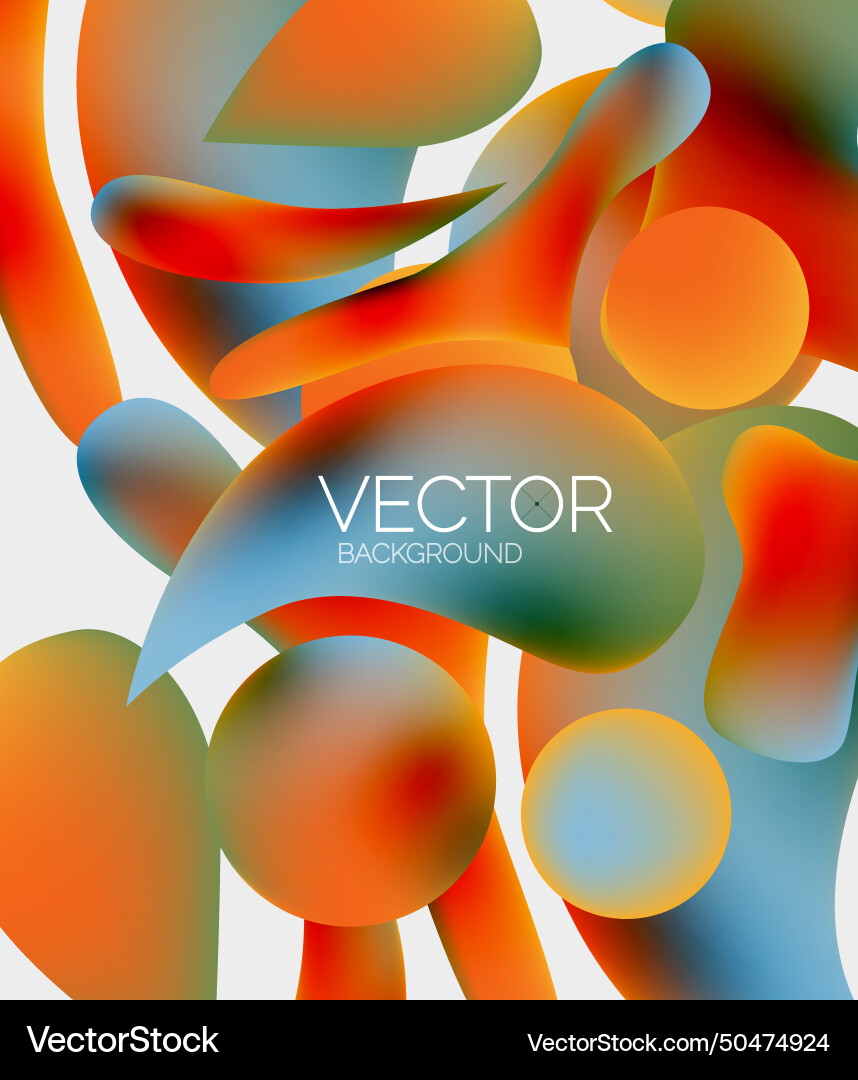 Abstract liquid bubble background Royalty Free Vector Image