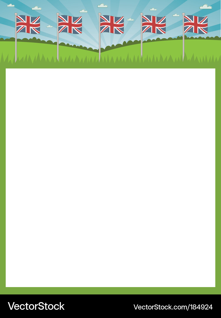 British flag poster Royalty Free Vector Image - VectorStock