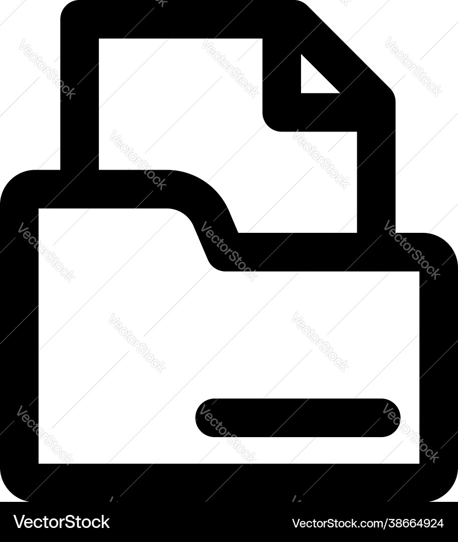 Computer file folder icon outline style Royalty Free Vector Computer file folder icon outline style Royalty Free Vector