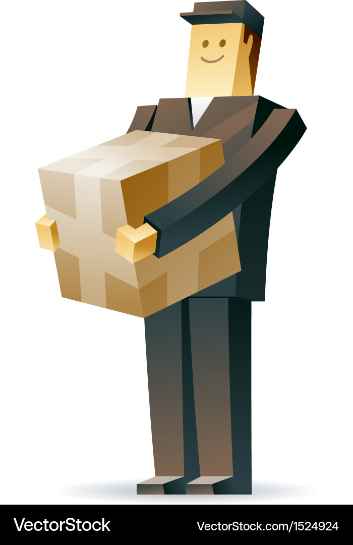 Delivery man Royalty Free Vector Image - VectorStock