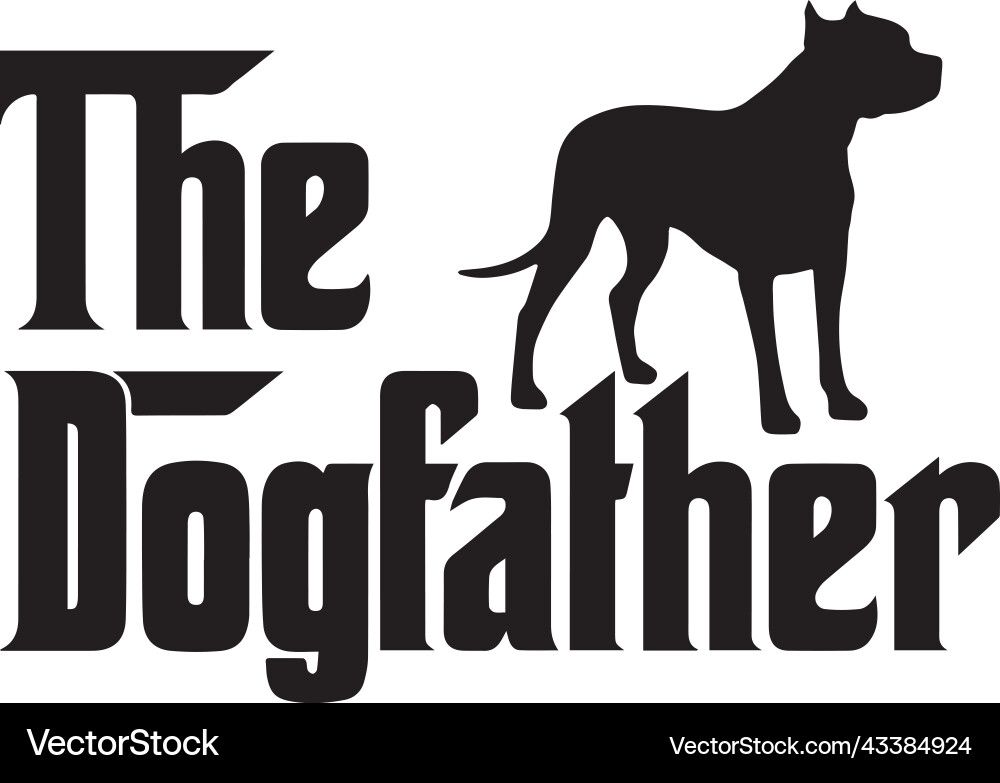 Dogfather pitbull 6 (43384924) – Royalty-Free Vector | VectorStock