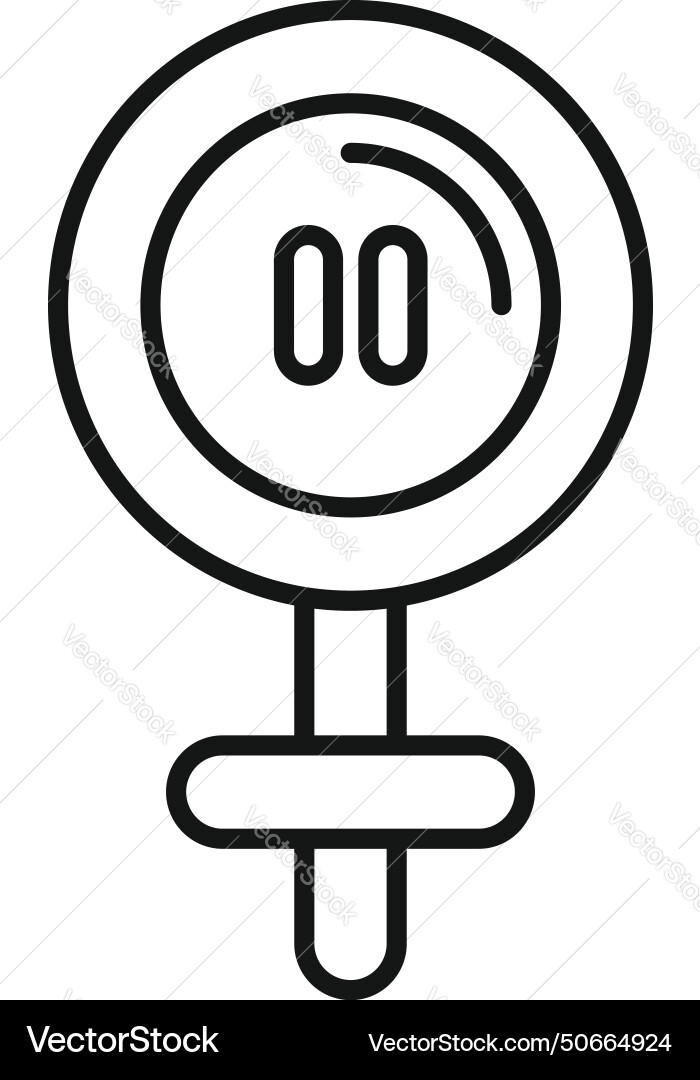 Menopause Icon Outline Age Cycle Balance Vector Image