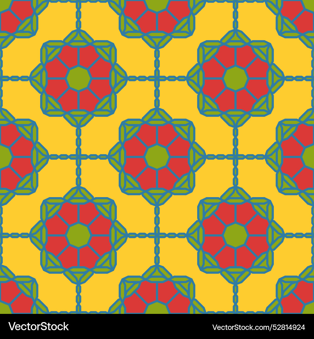 Seamless geometric ornamental pattern tile Vector Image