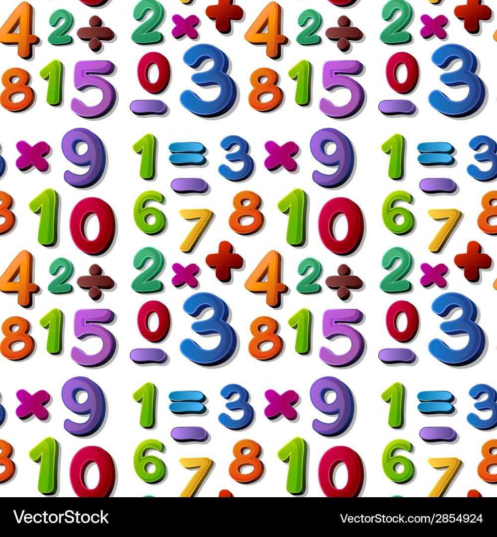 Seamless numbers Royalty Free Vector Image - VectorStock