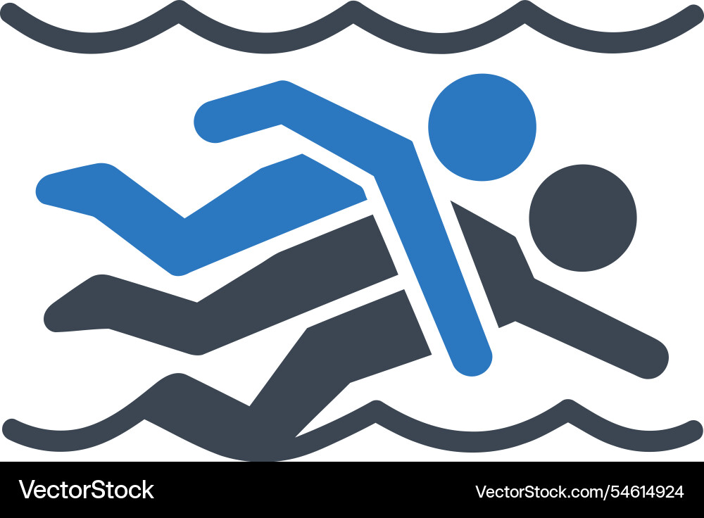 Swimming assistance icon Royalty Free Vector Image