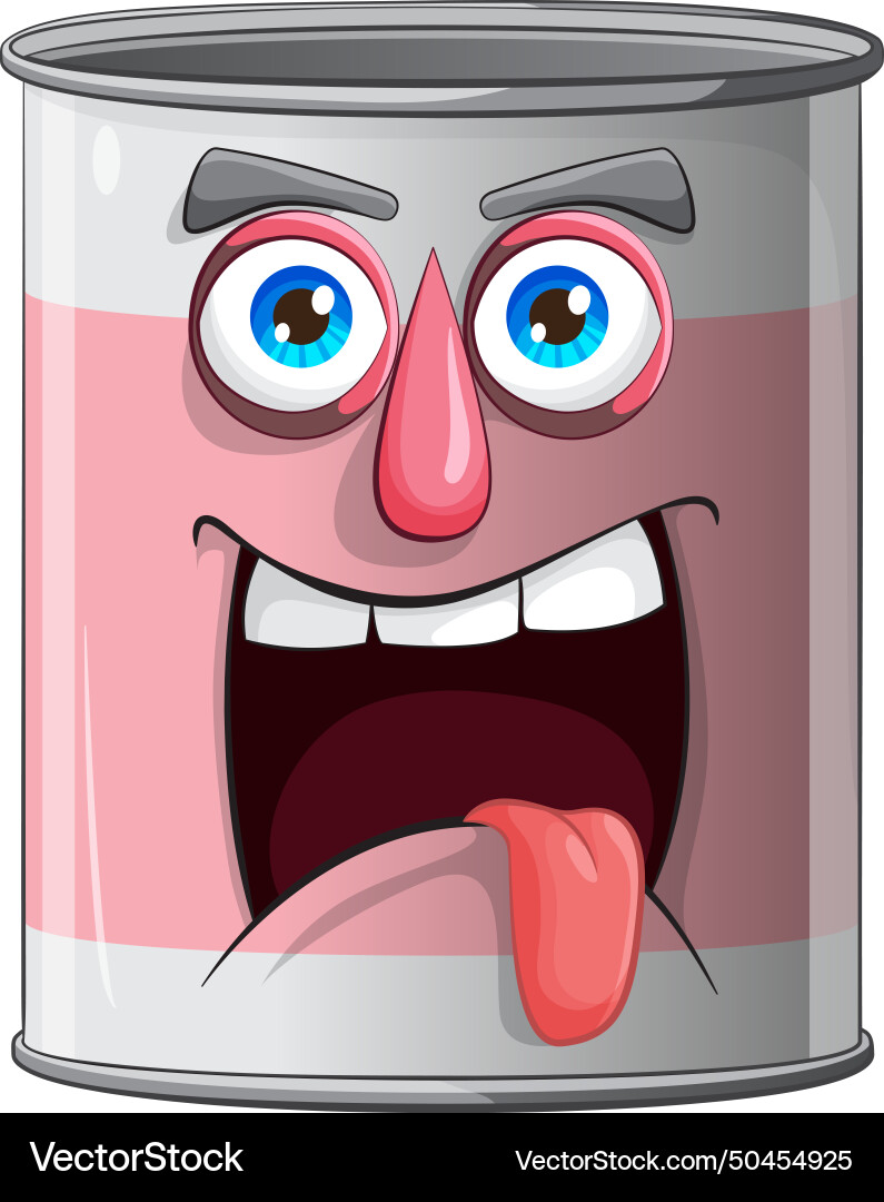 A cheerful animated paint can Royalty Free Vector Image