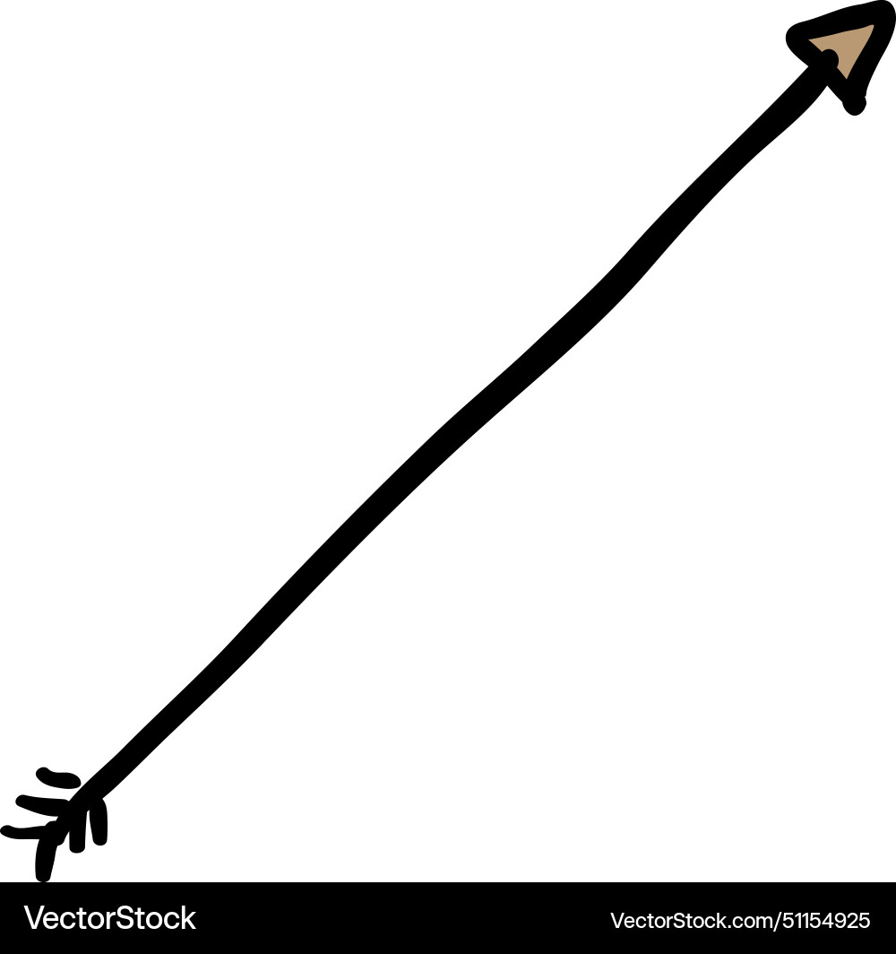 Arrow - hand drawn doodle icon Royalty Free Vector Image